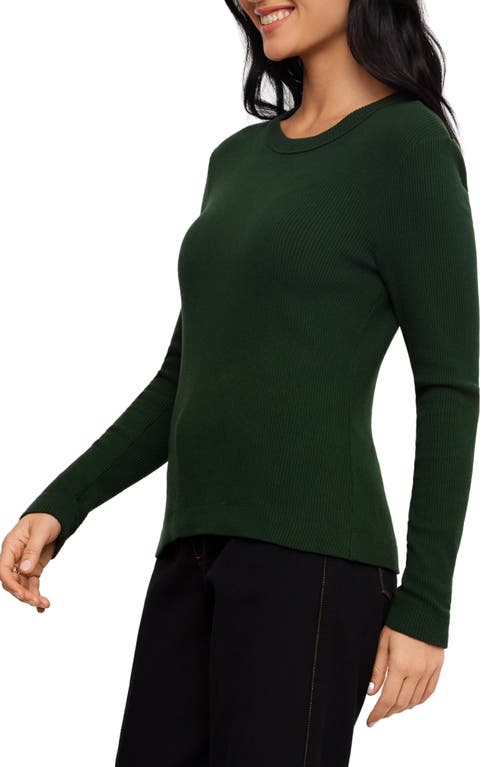 KAREN KANE Karen Kane Ribbed Long Sleeve Crewneck Top